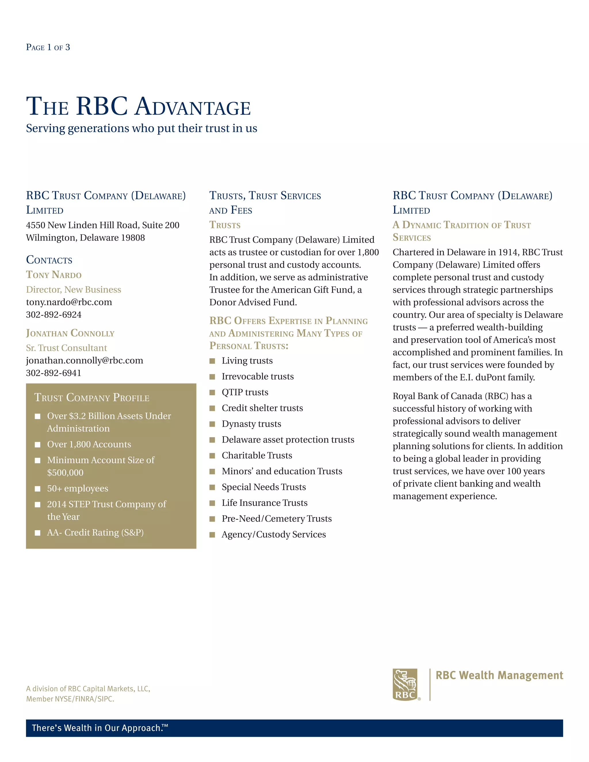 RBC Advantage Profile | PDF