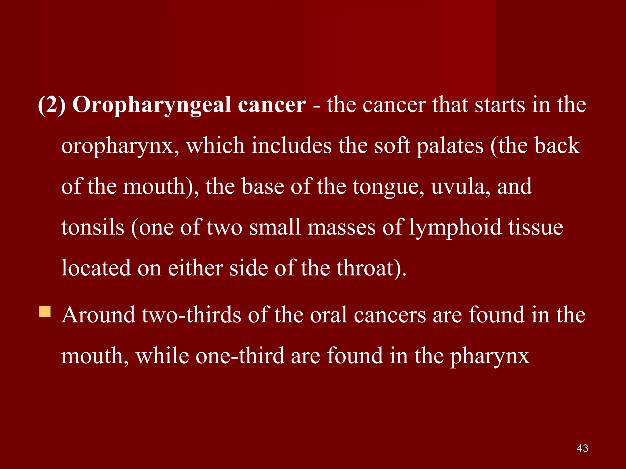 Epidemiology of oral cancer | PPT