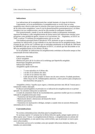 079 - AMIGDALECTOMÍA Y ADENOIDECTOMÍA INDICACIONES, TÉCNICAS Y ...