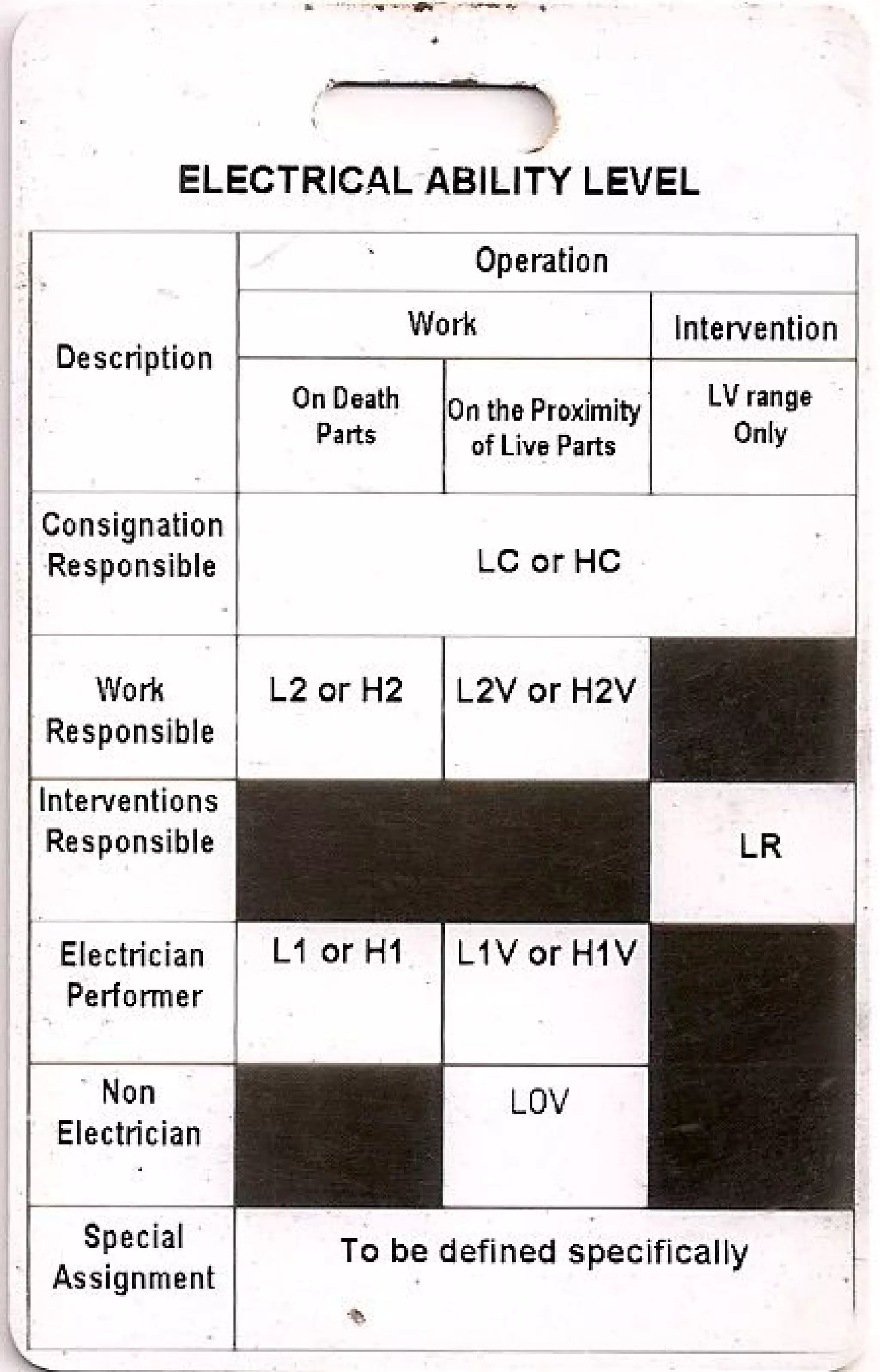 Electrical Ability Permit Badge | PDF