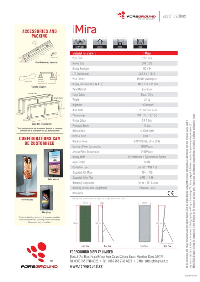 P2.571mm i-Mira _V1 | PDF | Computing | Technology & Computing
