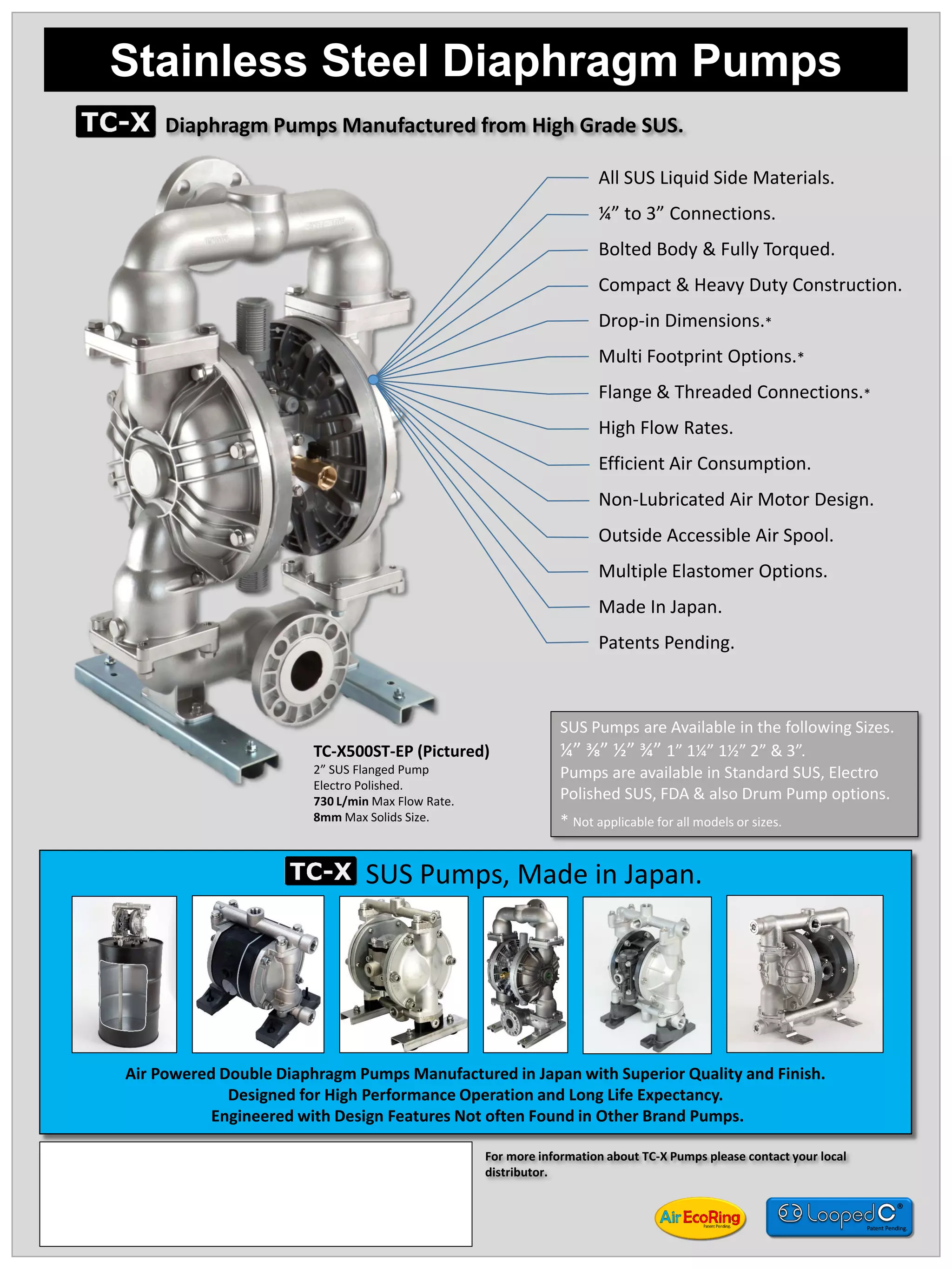 TC-X SUS Pump Flyer | PDF