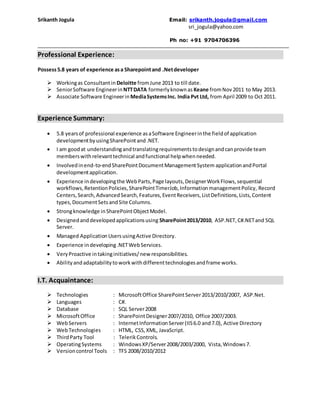 Resume-Srikanth_Jogula | PDF