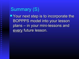 07 BOPPPS Model | PPT