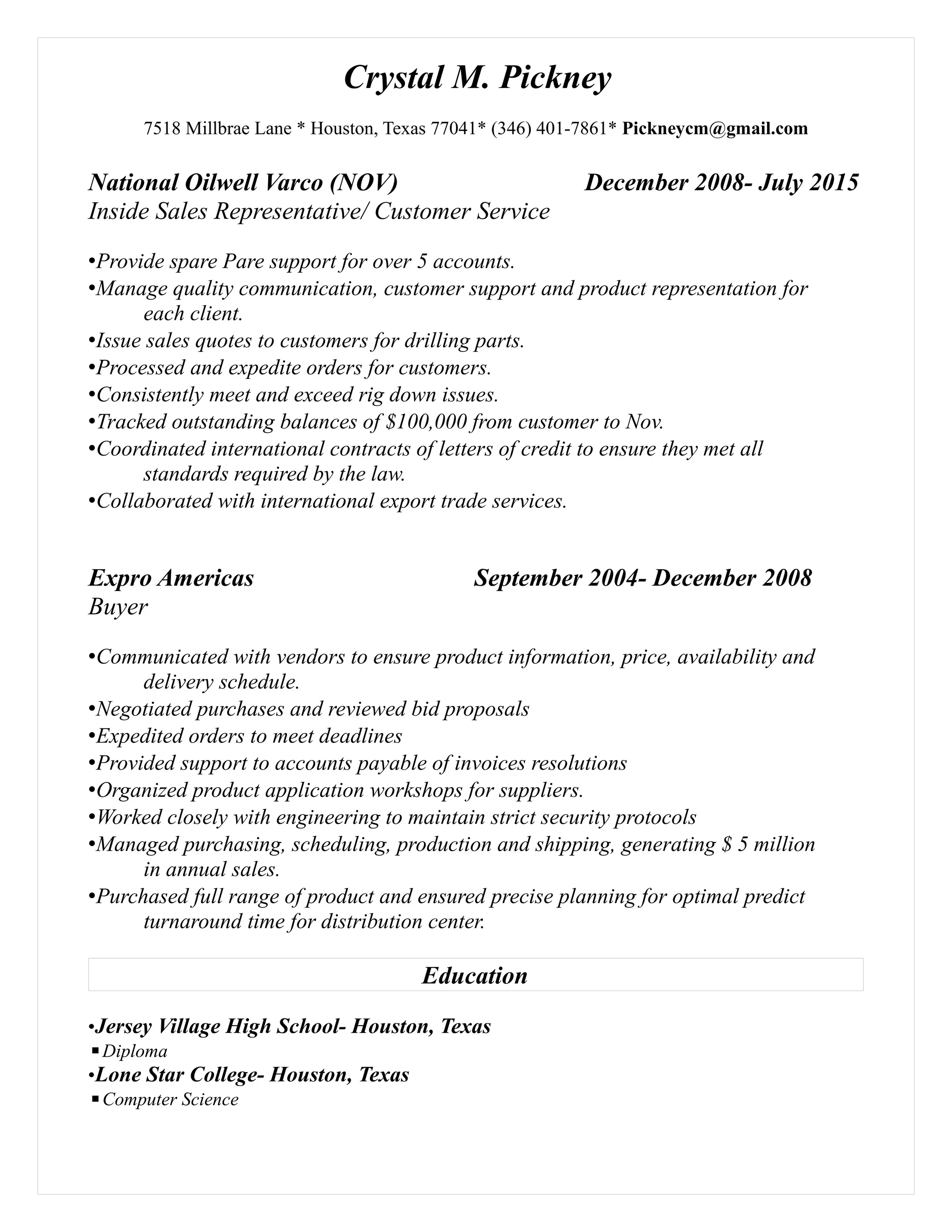 Crystal resumer 2016 | PDF