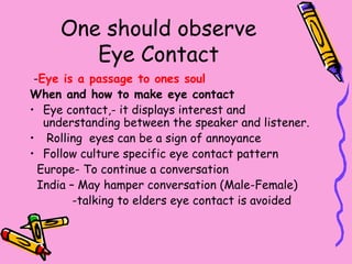 07a14 guidelines to improve non verbal communication | PPT