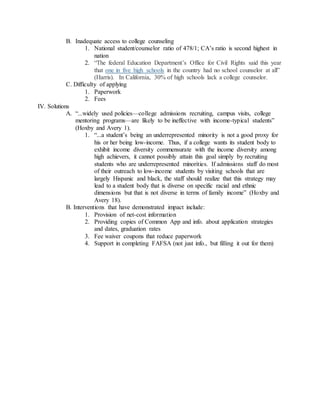 Undermatching | DOCX | College Planning | College Education