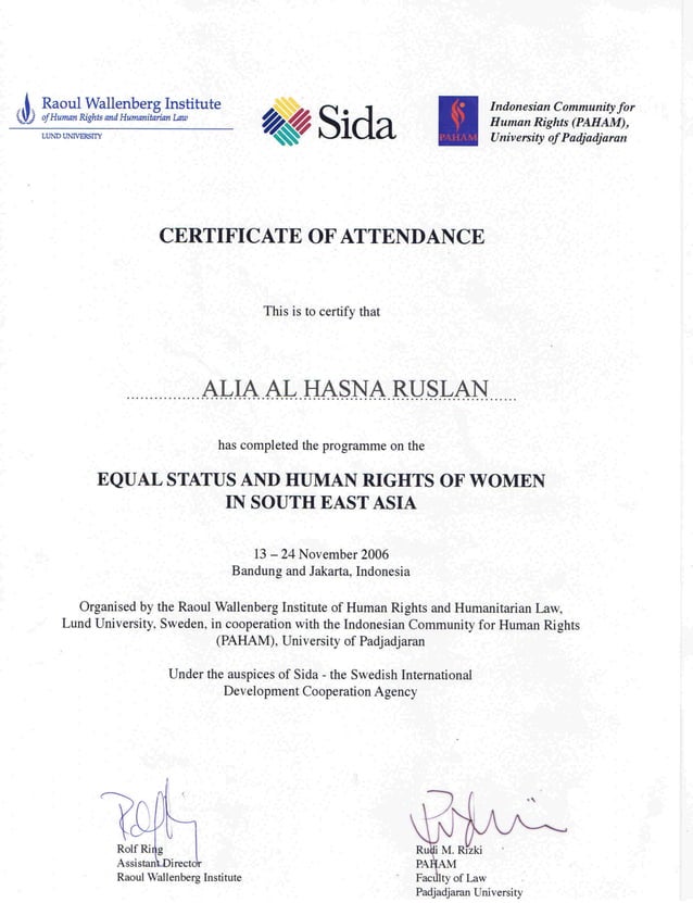 SERTIFIKAT EQUAL STATUS-2006 | PDF