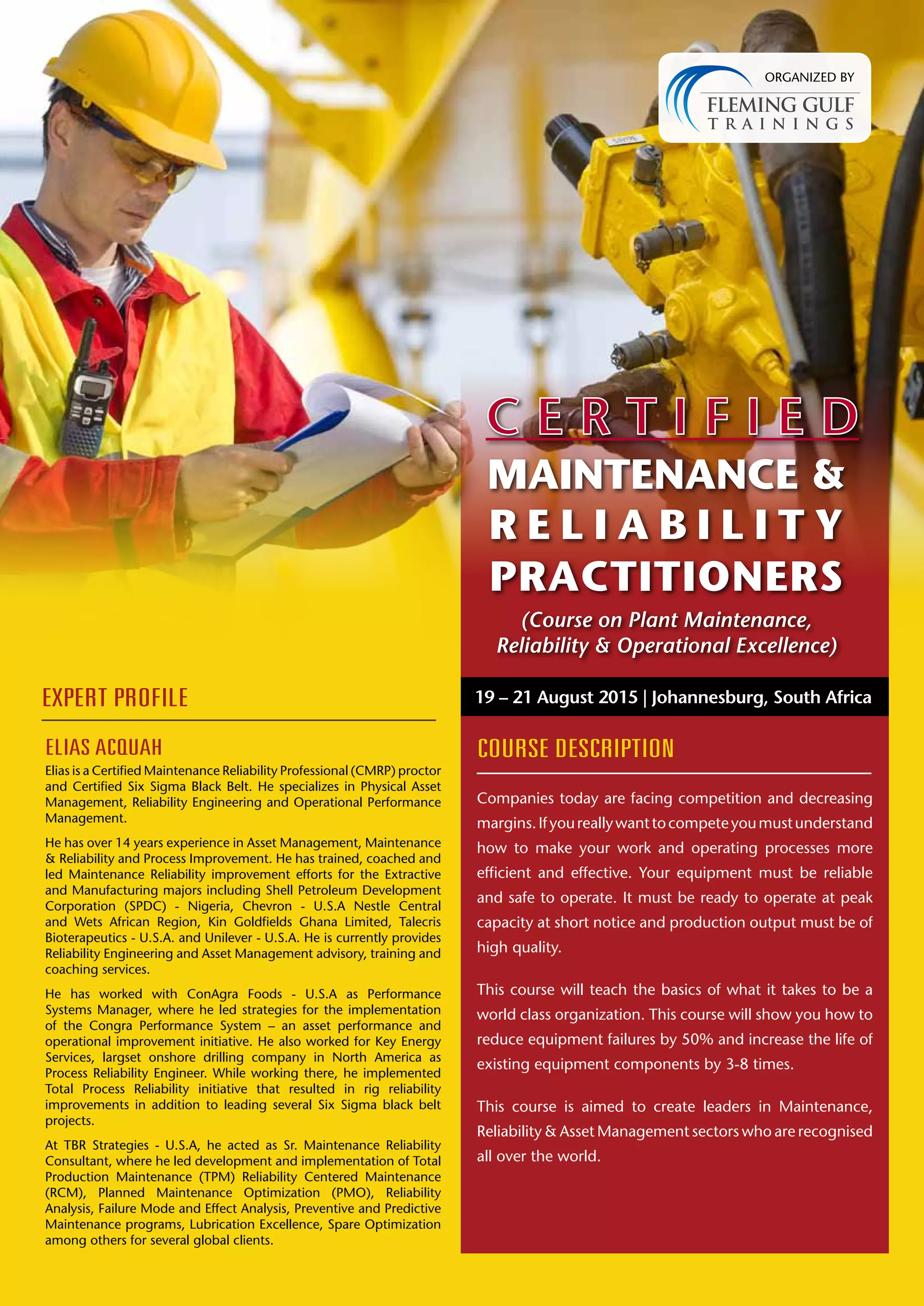 CMRP South Africa_VJ | PDF | Business Utilities | Business