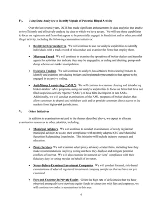 2015 SEC National Examination Program Priorities | PDF | Financial ...