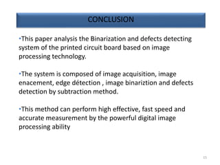 Application of Image processing in Defect Detection of PCB by Jeevan B ...