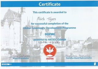 AIESEC Certification | PDF
