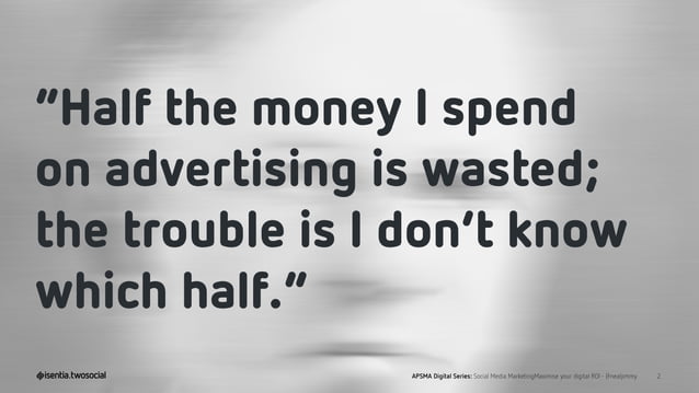 APSMA Digital Series Maximise Social ROI | PPT