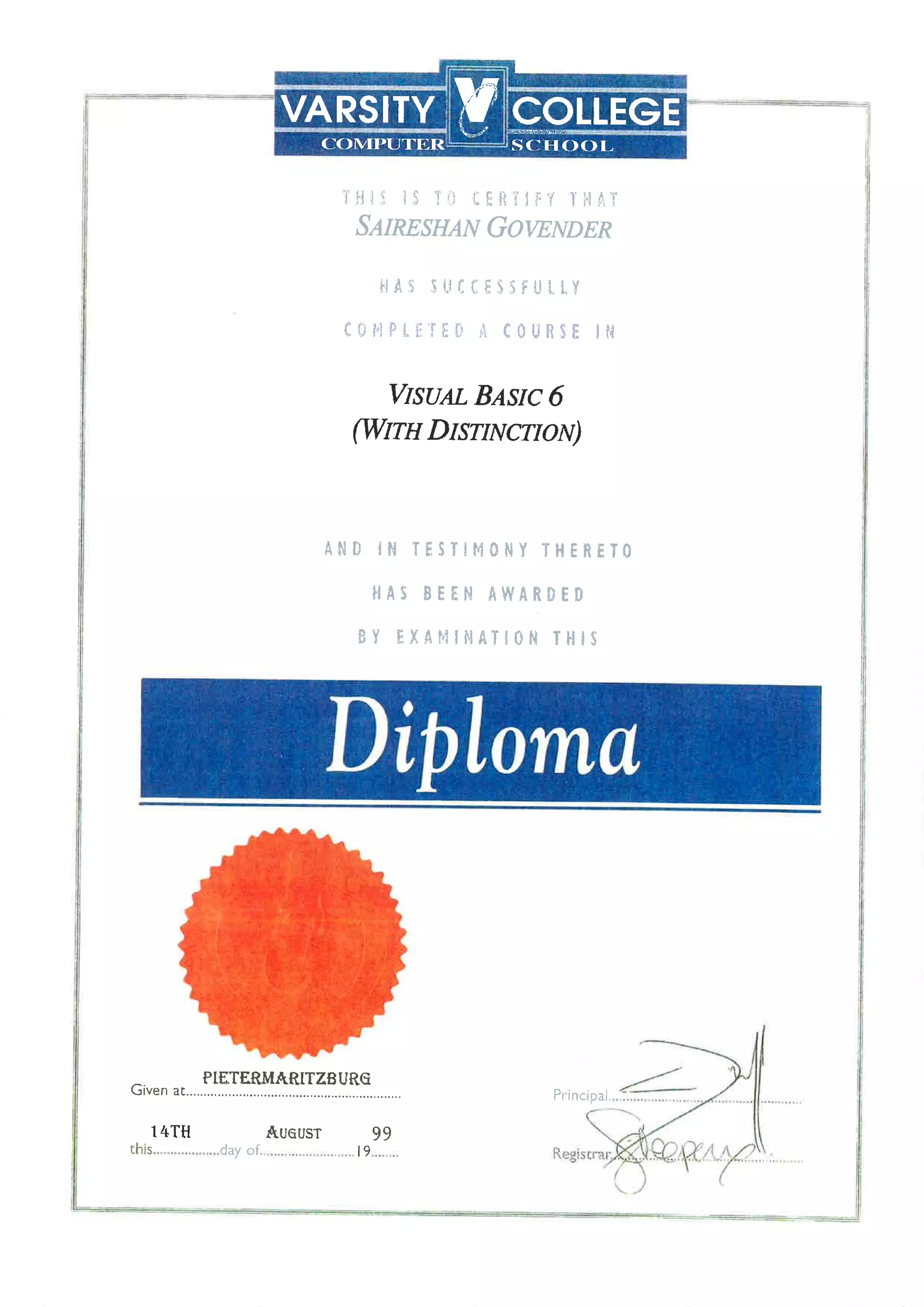 Varsity College | PDF