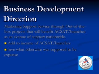 ACSAT ROLL OUT PLAN 2010 | PDF