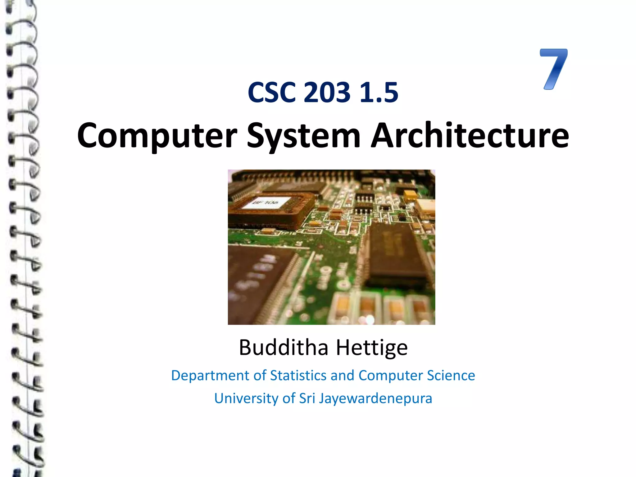 Computer System Architecture Lecture Note 7 addressing | PPT