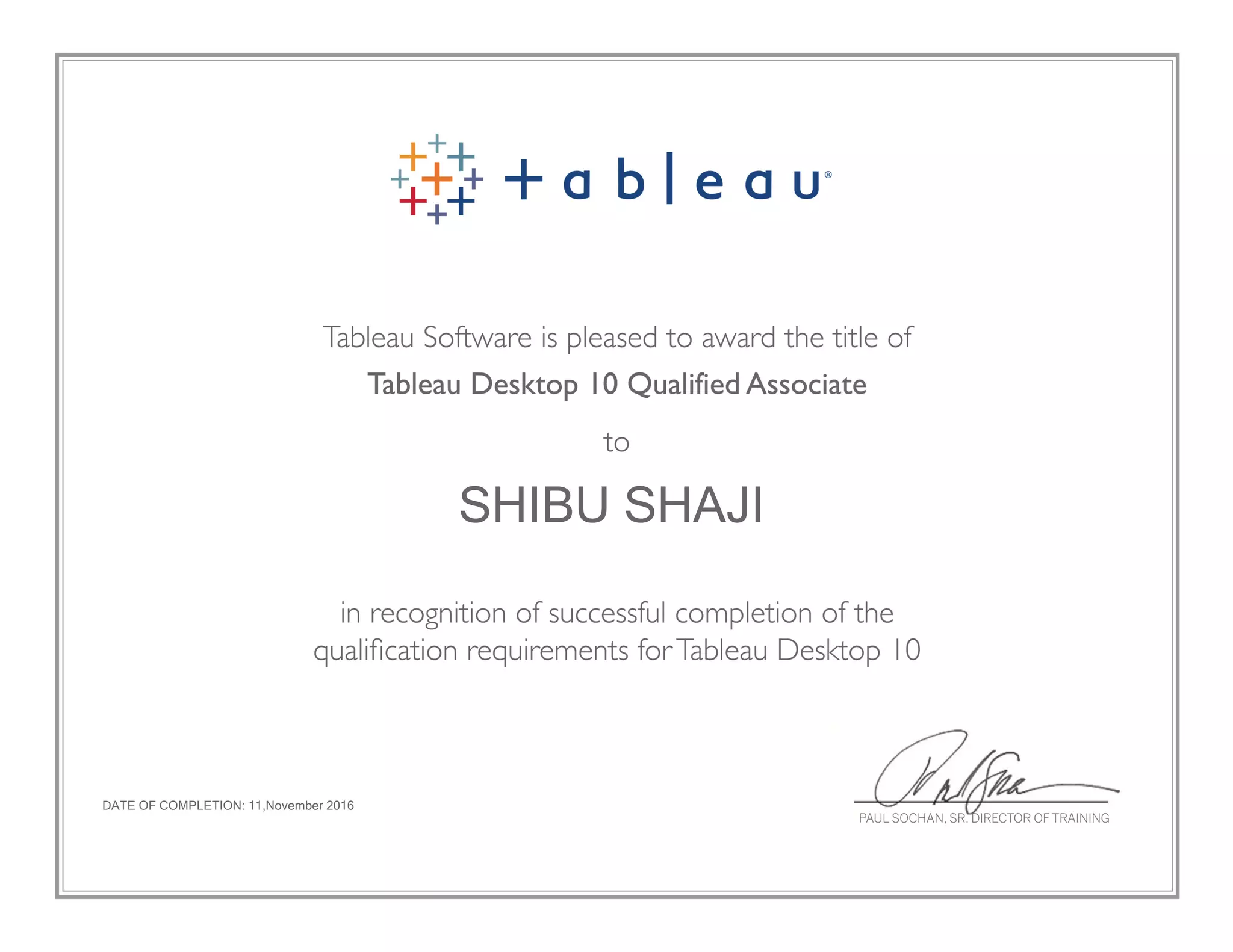 Tableau Certificate | PPT