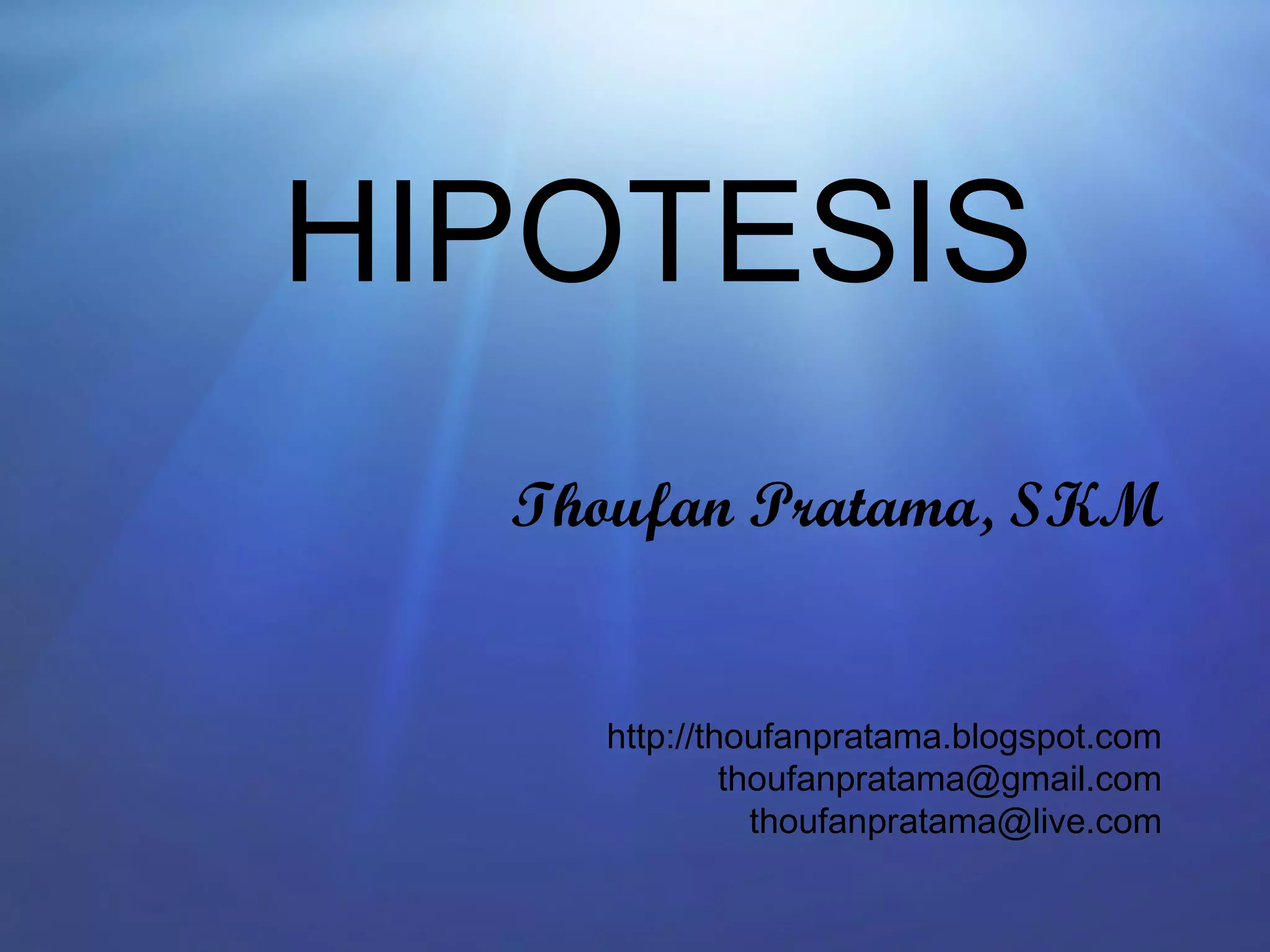 hipotesis | PPT
