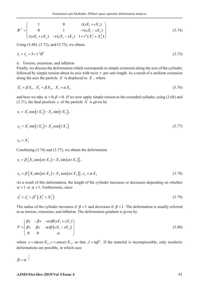 On Hilbert Space Operator Deformation Analysis in Application to Some Elements of Elasticity ...