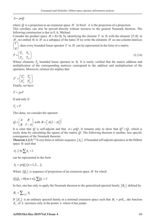 On Hilbert Space Operator Deformation Analysis in Application to Some Elements of Elasticity ...