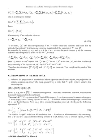 On Hilbert Space Operator Deformation Analysis in Application to Some Elements of Elasticity ...