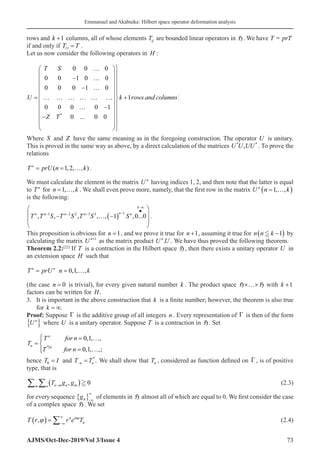 On Hilbert Space Operator Deformation Analysis in Application to Some Elements of Elasticity ...