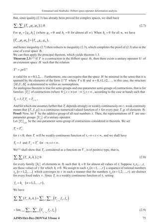 On Hilbert Space Operator Deformation Analysis in Application to Some ...