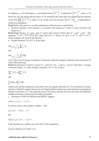 On Hilbert Space Operator Deformation Analysis in Application to Some Elements of Elasticity ...