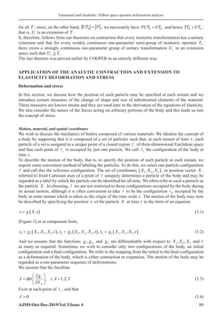 On Hilbert Space Operator Deformation Analysis in Application to Some Elements of Elasticity ...