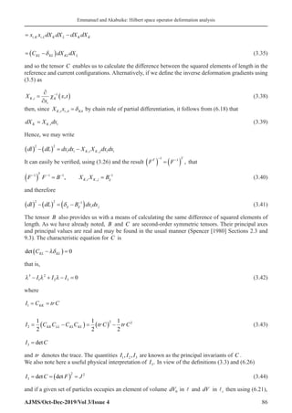 On Hilbert Space Operator Deformation Analysis in Application to Some Elements of Elasticity ...