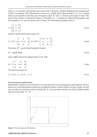 On Hilbert Space Operator Deformation Analysis in Application to Some Elements of Elasticity ...
