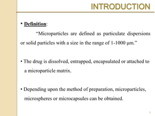 microparticles by amruta | PPTX | Chemistry | Science