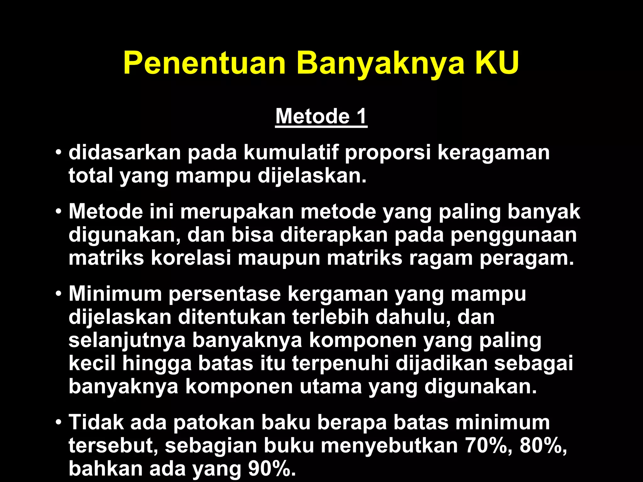 07 analisis komponen utama | PPTX