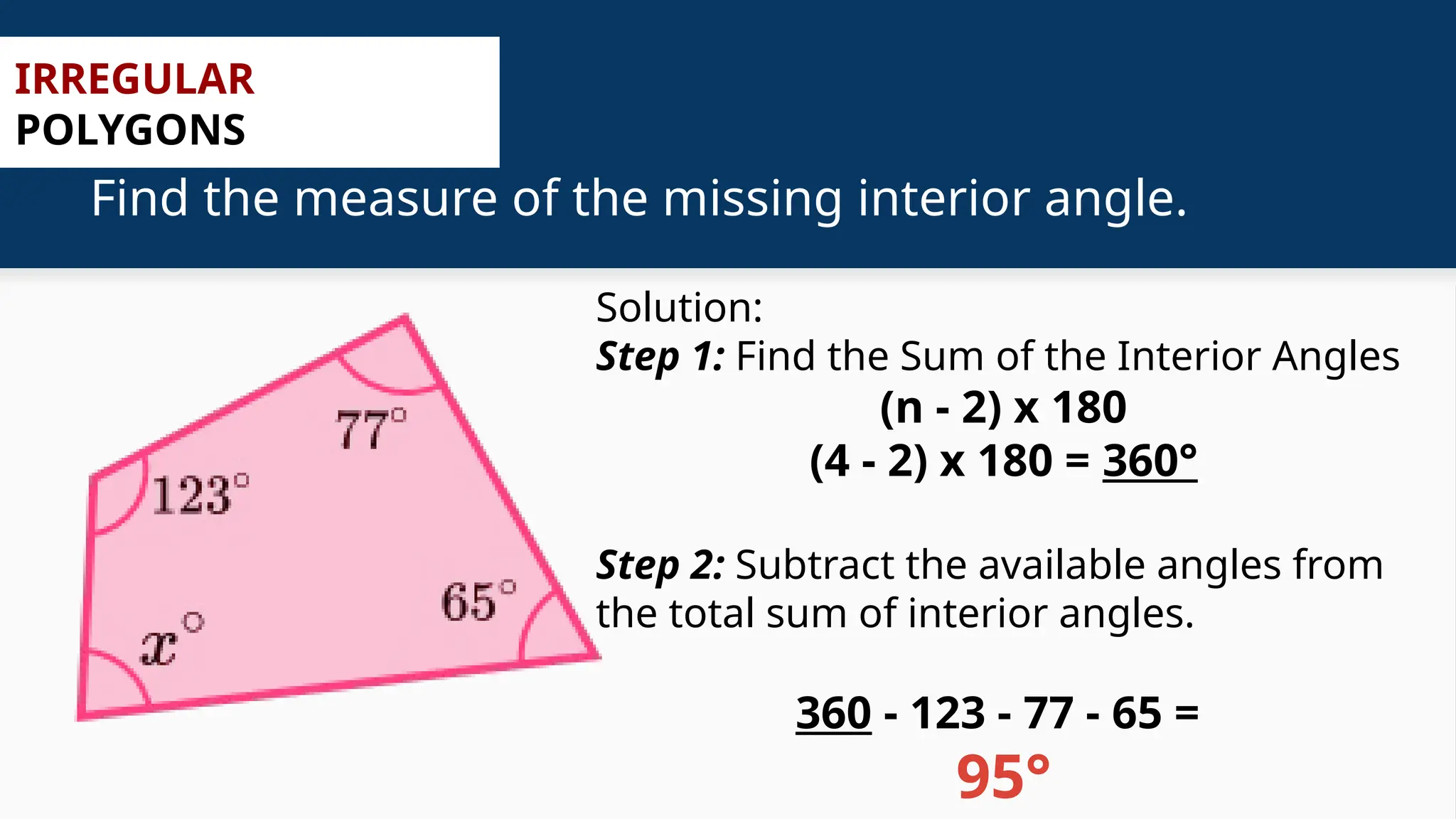 07 Angles in Polygons.pptx Mathematics grade 7 | PPTX