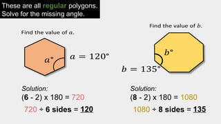 07 Angles in Polygons.pptx Mathematics grade 7 | PPTX