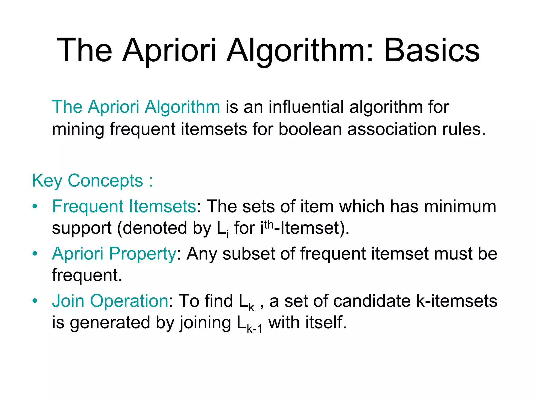 APRIORI Algorithm | PDF