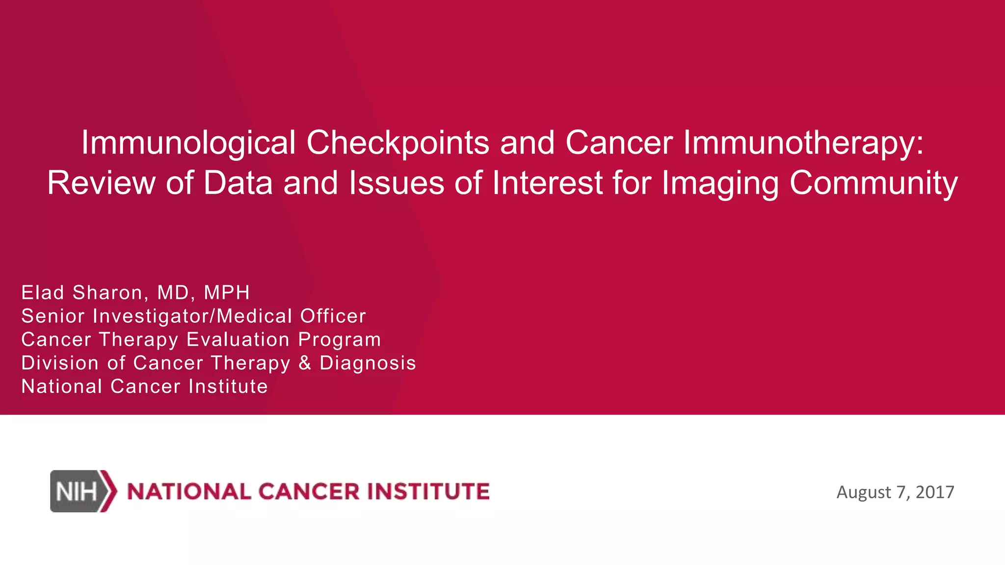 Immunological Checkpoints and Cancer Immunotherapy | PPTX