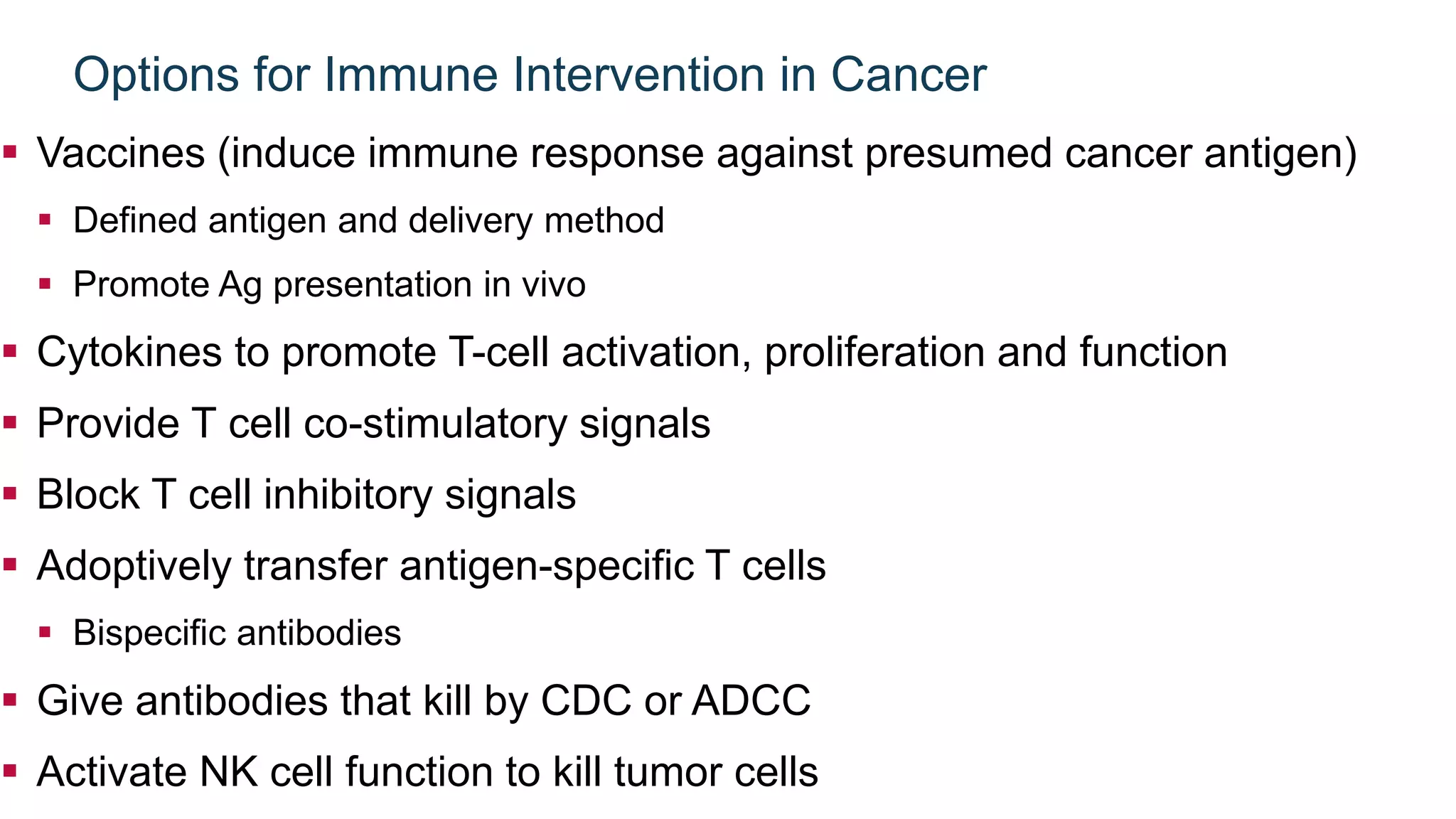 Immunological Checkpoints and Cancer Immunotherapy | PPTX