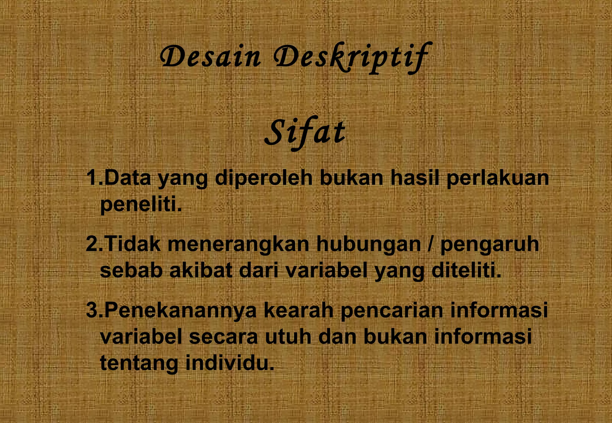 jenis dan rancangan penelitian | PPT