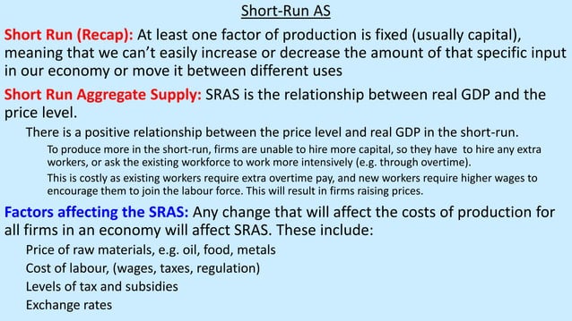 Short Run Aggregate Supply (SRAS) | PPT