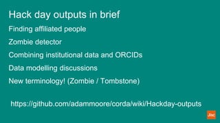 ORCID hackday - outputs | PPTX