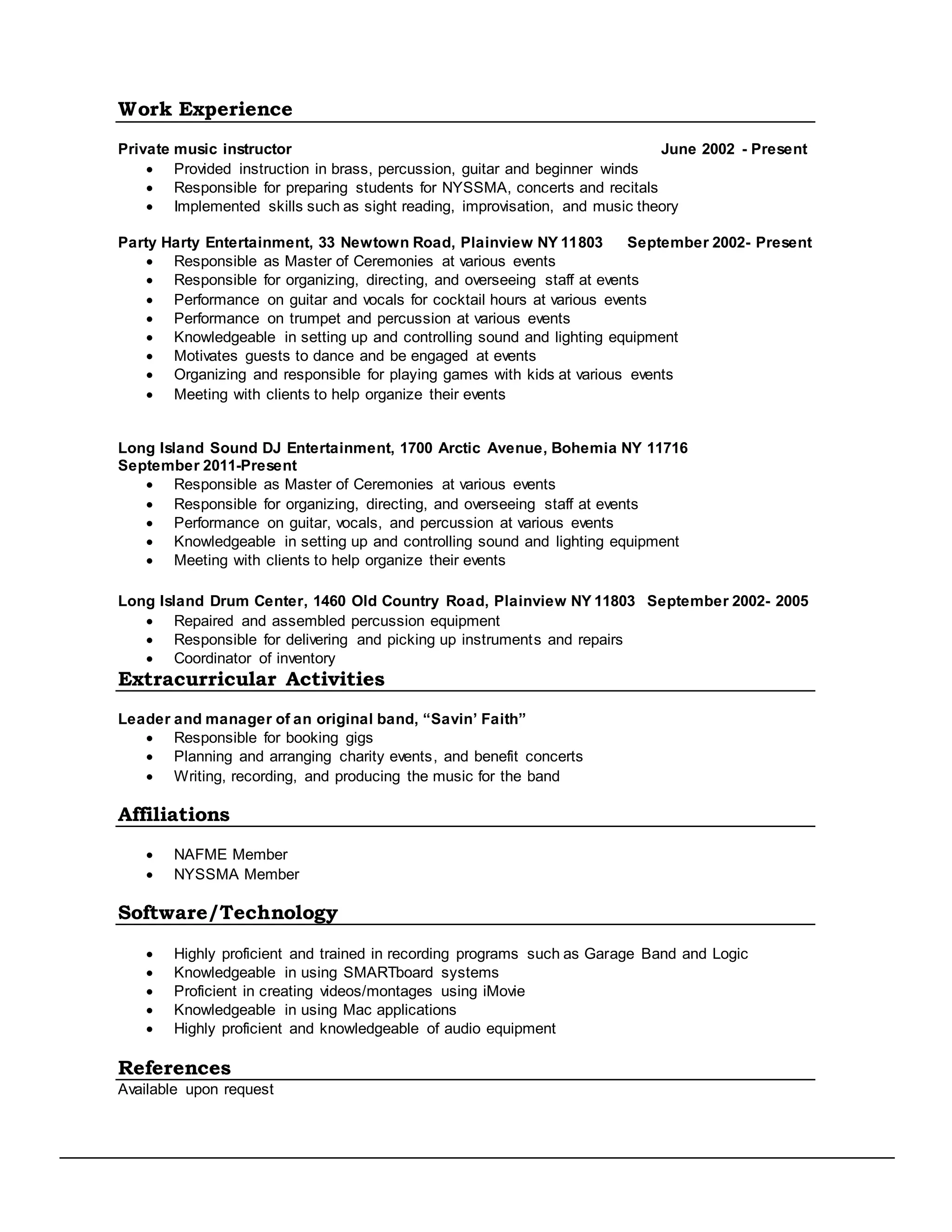Mike Bonasera Resume | DOCX