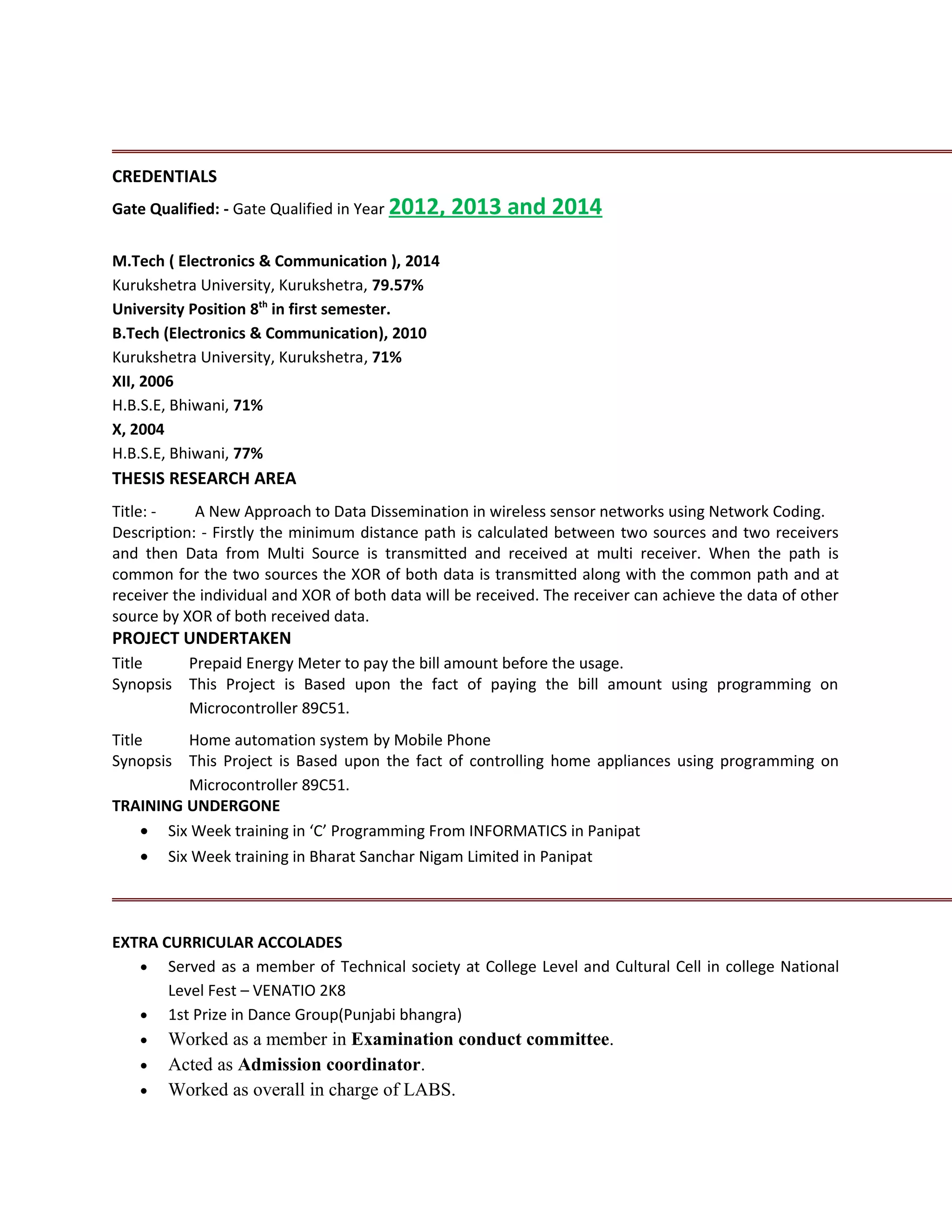 Hemant resume | DOC