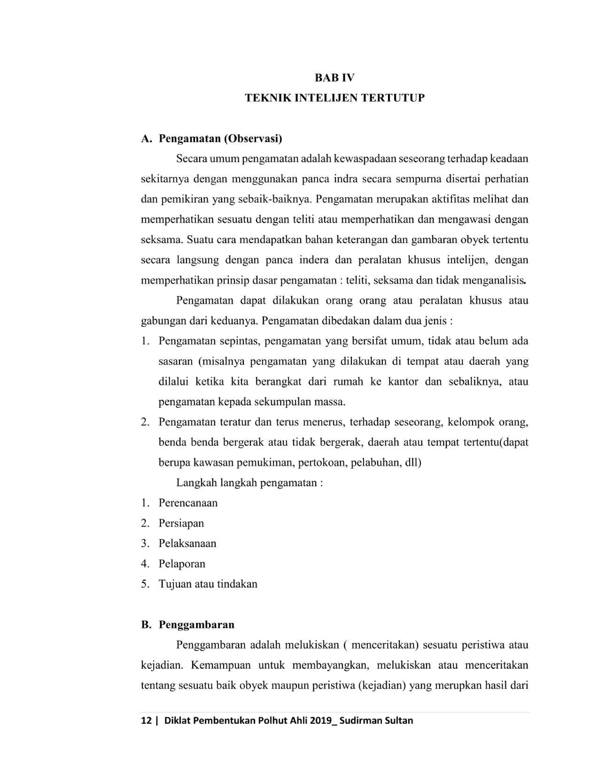 07 bahan ajar dasar dasar intelijen polhut 01 | PDF