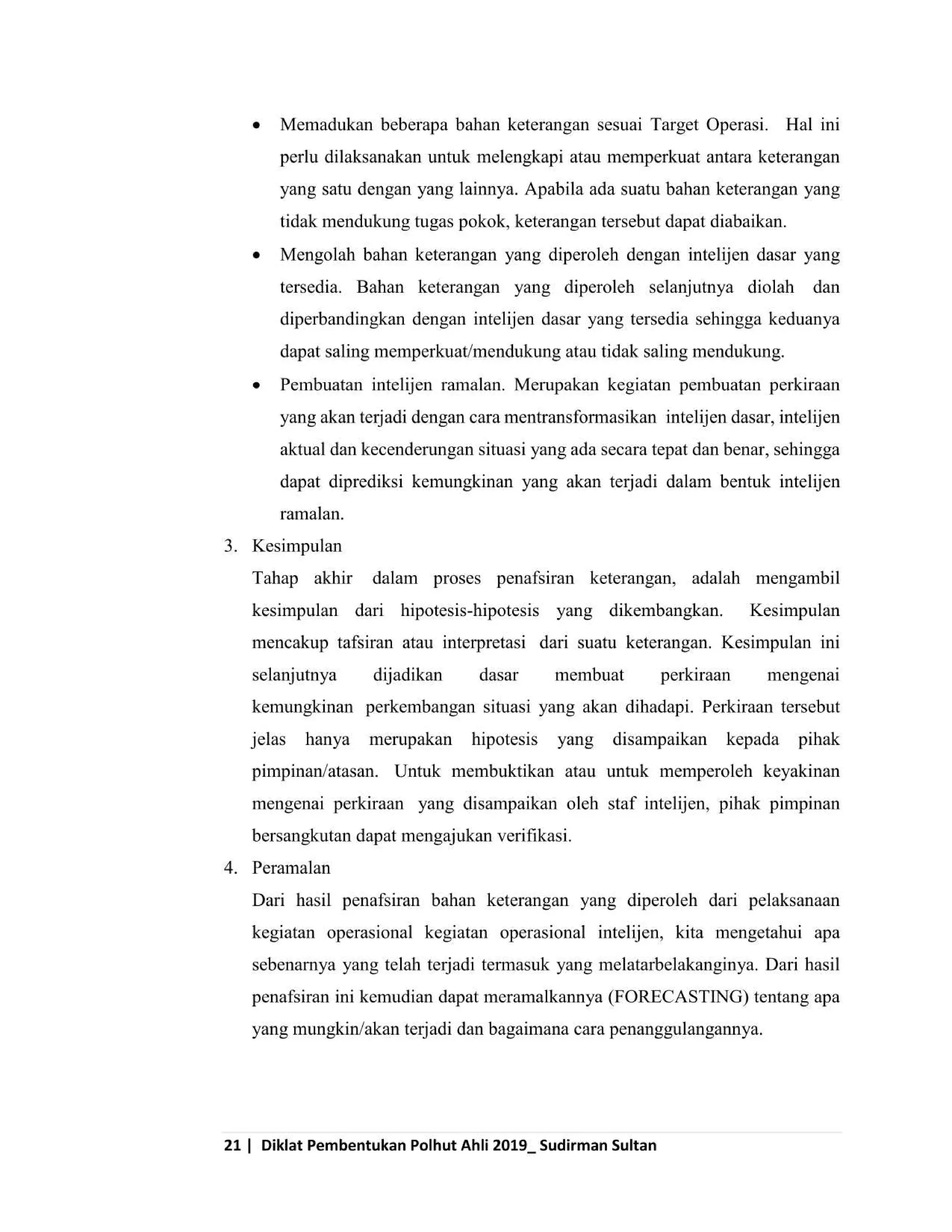 07 bahan ajar dasar dasar intelijen polhut 01 | PDF