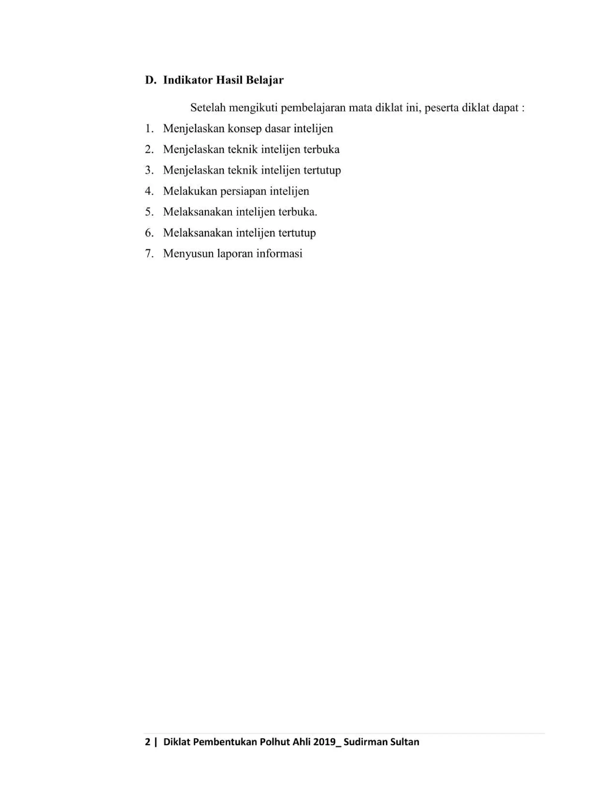 07 bahan ajar dasar dasar intelijen polhut 01 | PDF