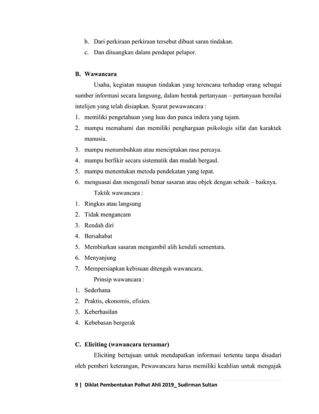 07 bahan ajar dasar dasar intelijen polhut 01 | PDF