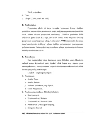 07 bahan ajar dasar dasar intelijen polhut 01 | PDF