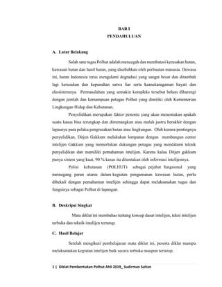 07 bahan ajar dasar dasar intelijen polhut 01 | PDF