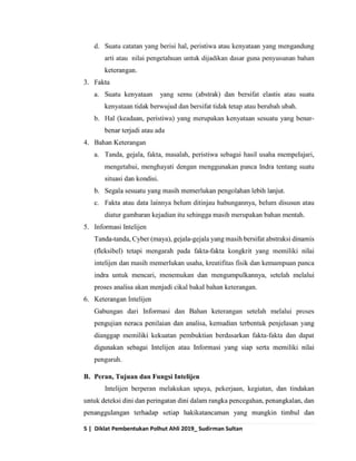 07 bahan ajar dasar dasar intelijen polhut 01 | PDF